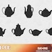 Tea Pot Svg Bundle SVG Files for Cricut Food and Drink - Etsy