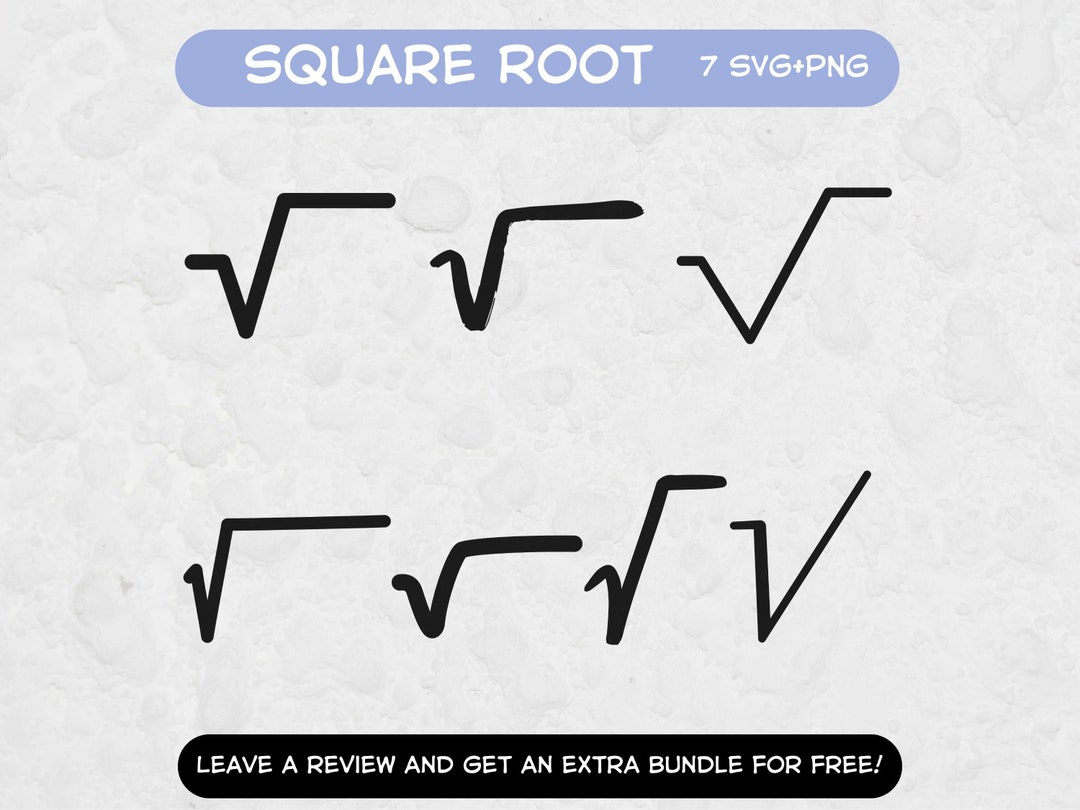 Square Root SVG Bundle, Svg Files for Cricut, Math SVG, Math Png ...