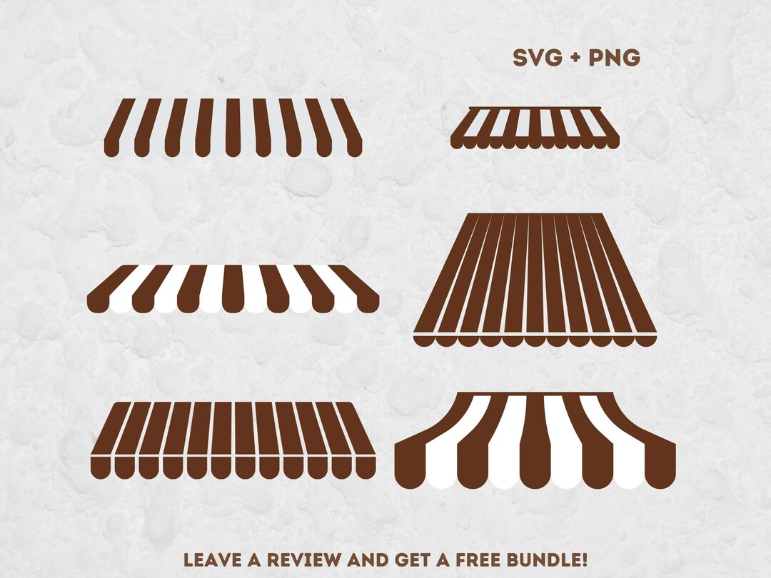 Brown Awning Bundle, Svg Files for Cricut, Awning SVG, Awning PNG, Shop ...