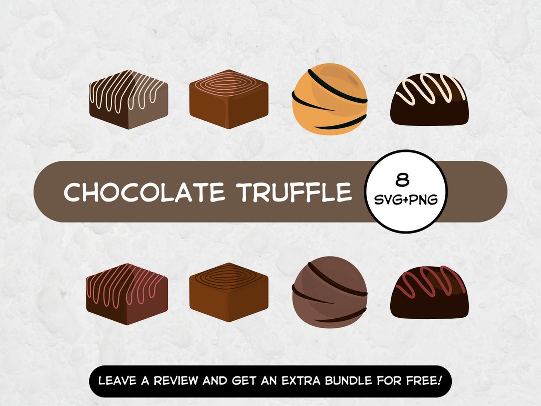 Chocolate Truffle SVG, SVG Files for Cricut, Chocolate Clipart, Sweet ...