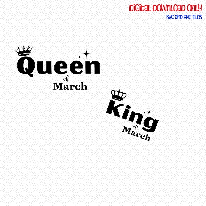 March Queen SVG and King Svg SVG Files for Cricut Cricut - Etsy