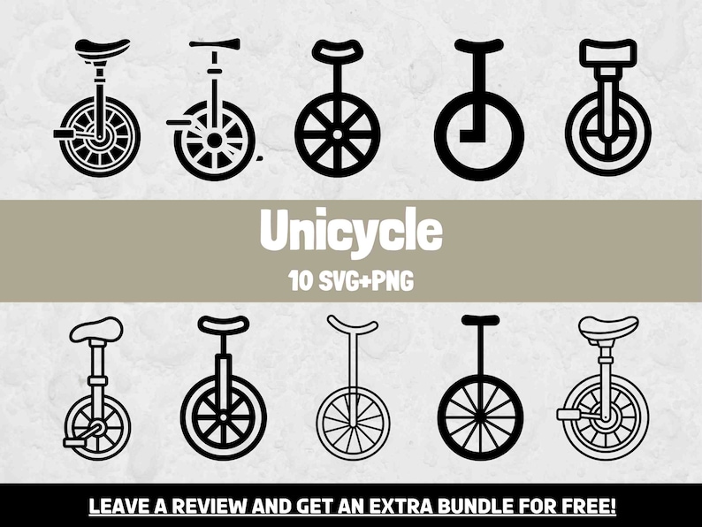 Unicycle Svg Bundle Bicycle Clipart Unicycle Cut File Svg - Etsy