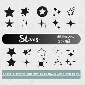 Star SVG Bundle, SVG Files for Cricut, Cut Files, Star Clipart, Star ...