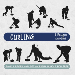 Curling Svg Bundle, Svg Files for Cricut, Curling Cut Files, Curling ...
