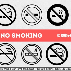 Rauchen SVG-Bundle, Rauchen PNG, Nichtraucher-Symbol ...
