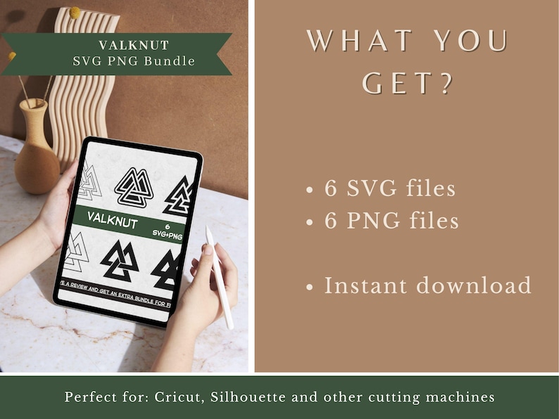Valknut SVG Bundle, Svg Files for Cricut, Symbol Clipart, Knot SVG ...