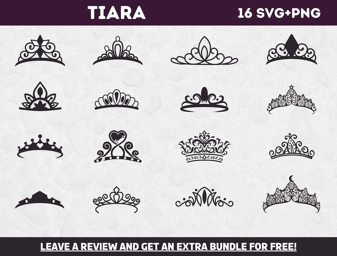 Princess Tiara SVG, SVG Files for Cricut, Tiara Clipart, Crown Clipart ...