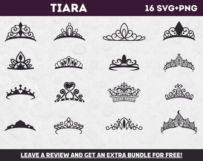 Princess Tiara SVG, SVG Files for Cricut, Tiara Clipart, Crown Clipart ...