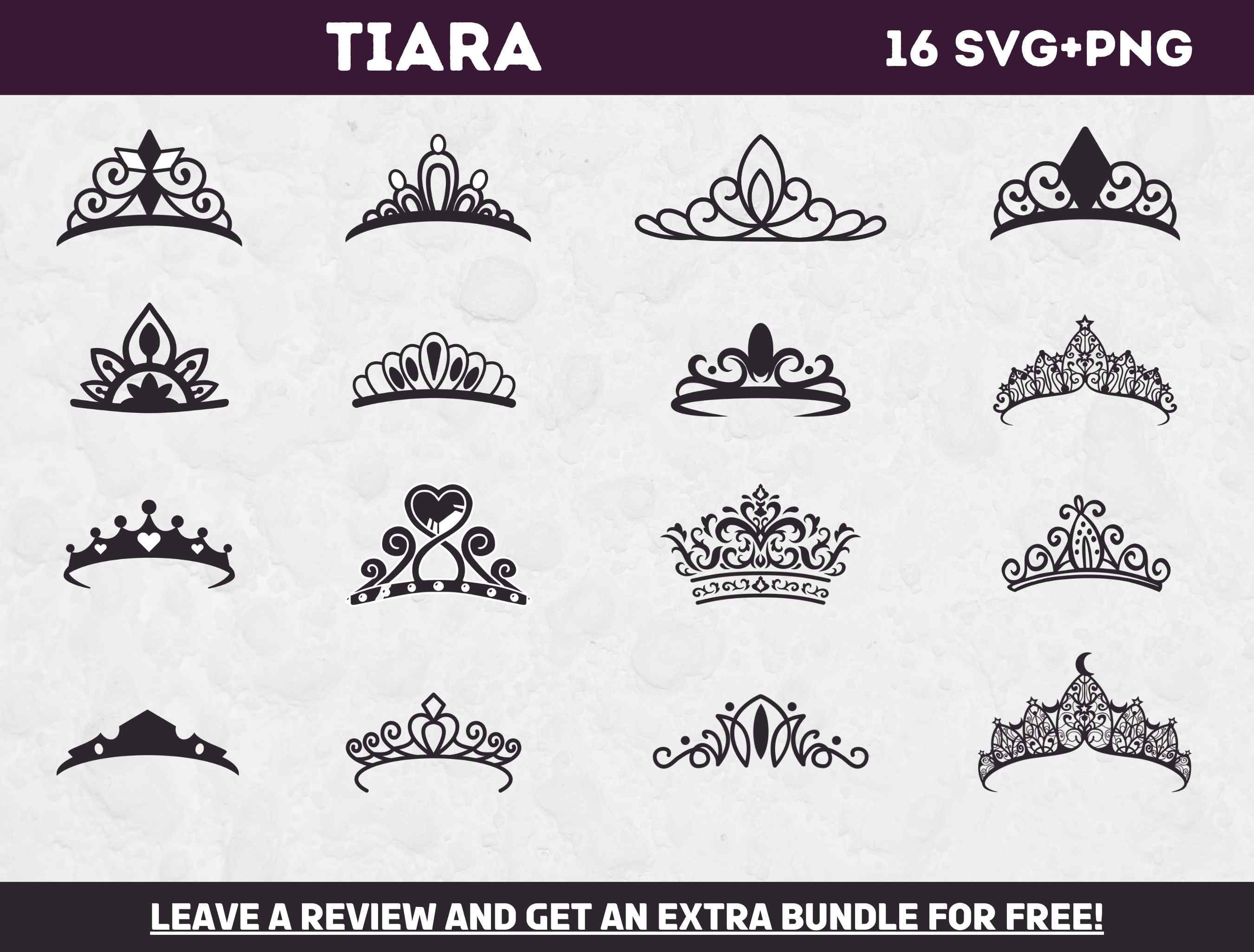 Tiara SVG Archivos SVG para Cricut Crown Svg Tiara Clipart - Etsy España