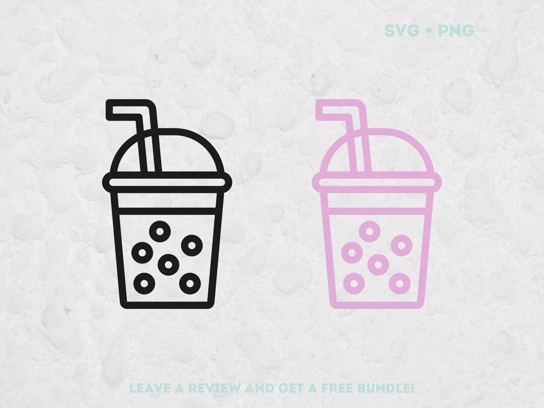 Boba Tea Outline SVG PNG, SVG Files for Cricut, Boba Svg, Kids Clipart ...