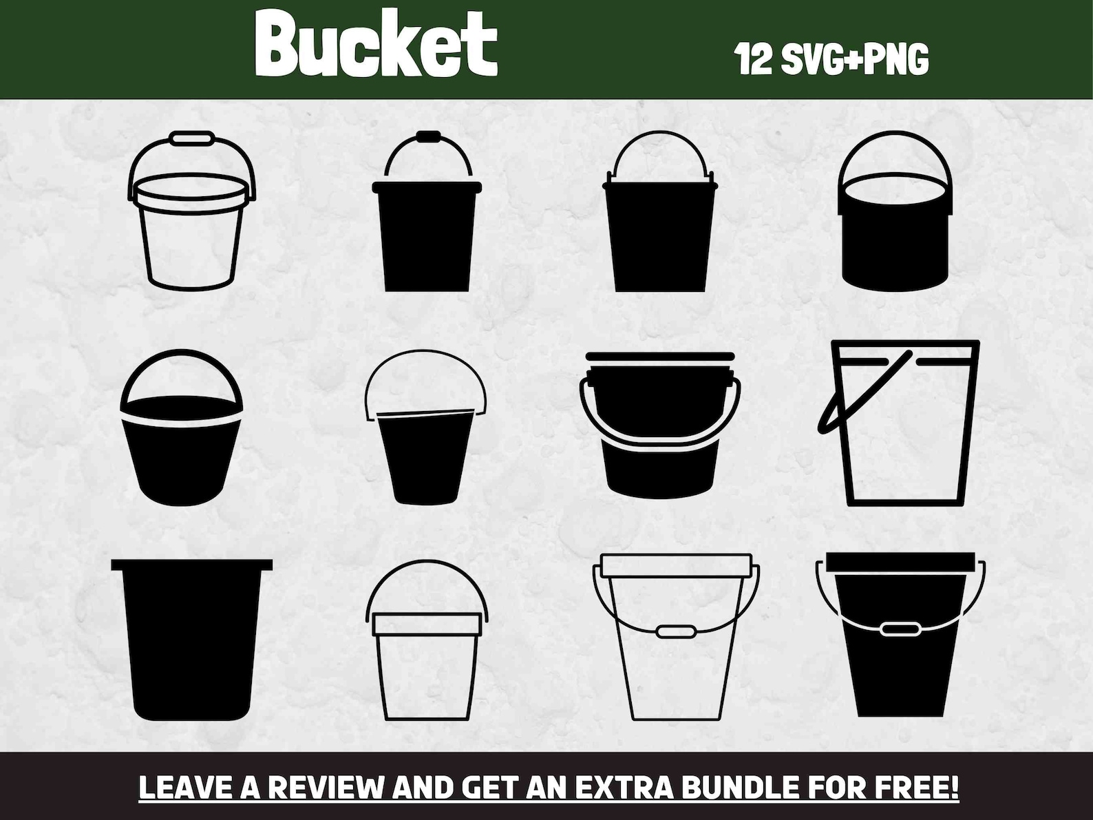 Bucket SVG Bundle, Plumber Svg, Gardener SVG, Svg Files for Cricut ...