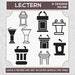 Podium Stand SVG, SVG Files for Cricut, Lectern SVG, Podium Svg ...