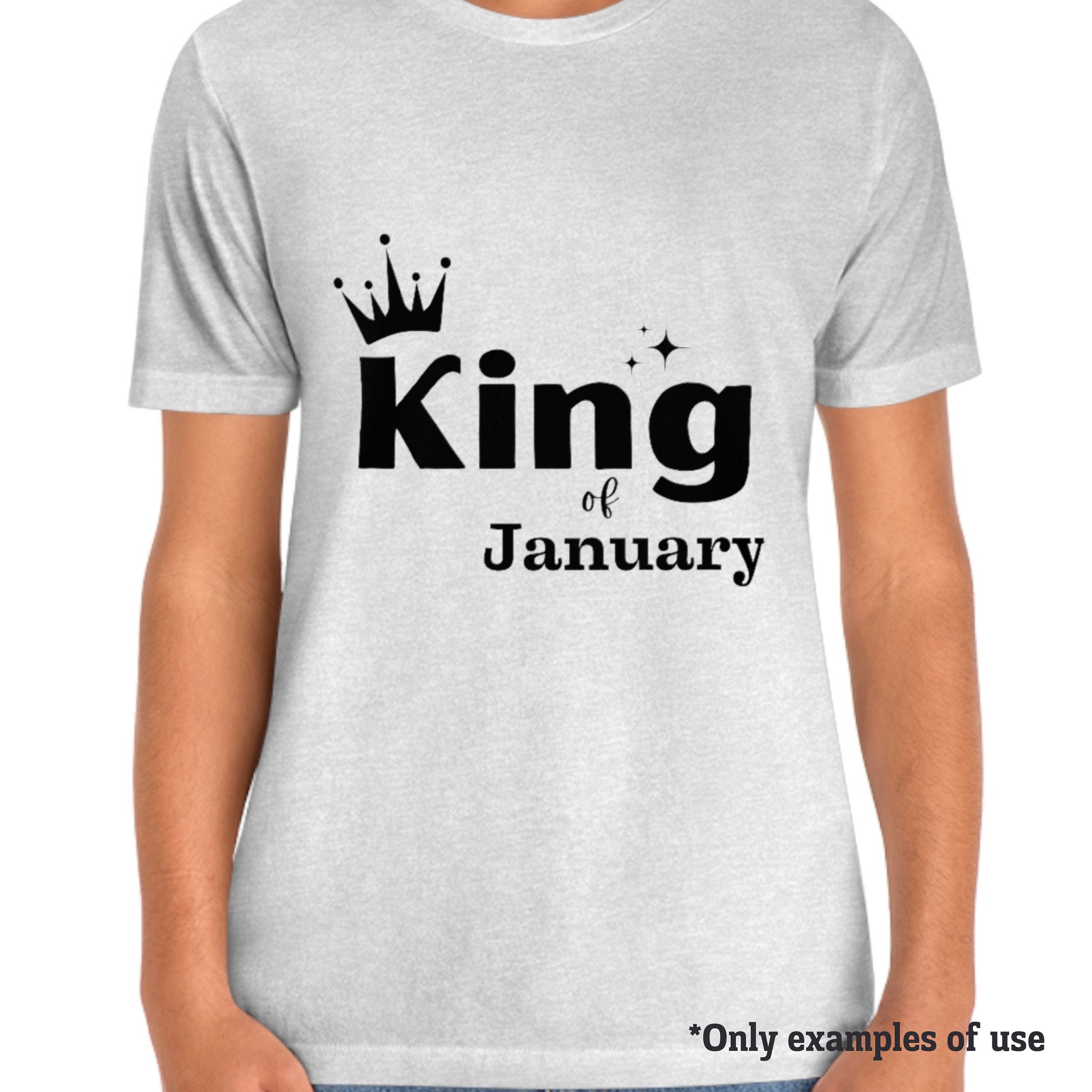 January Queen SVG and King Svg SVG Files for Cricut Birthday - Etsy