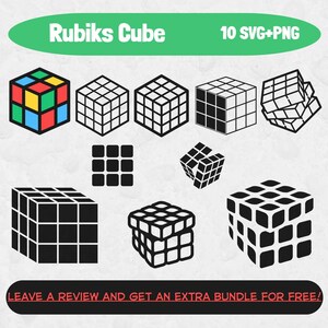 Rubik's Cube SVG, SVG Files for Cricut, Rubik's Cube PNG, Puzzle Svg ...