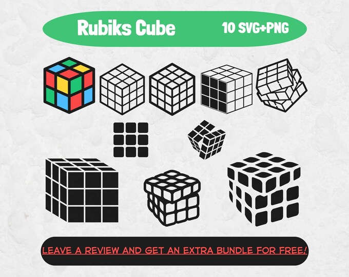 Rubik's Cube SVG, SVG Files for Cricut, Rubik's Cube PNG, Puzzle Svg ...