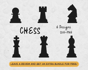 Chess Pieces. Svg Png Eps Dxf Cut Files. - Etsy