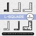 L Square Svg, SVG Files for Cricut, Tool SVG, Carpenter Clipart ...