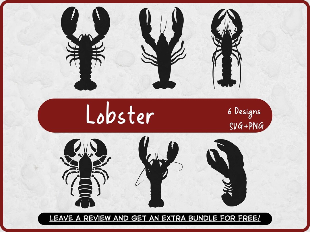 Lobster Svg Bundle, SVG Files for Cricut, Lobster Cut File, Seafood ...