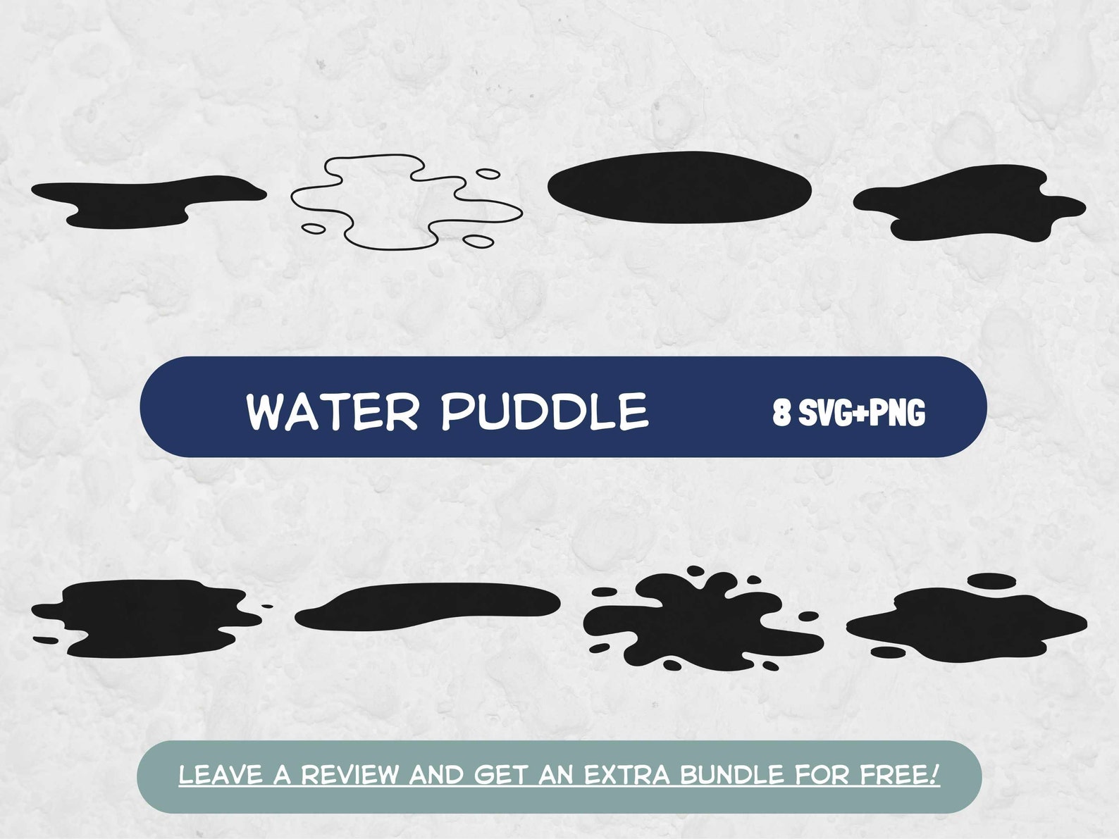 Water Puddle SVG Bundle, Water SVG, Svg Files for Cricut, Water Cut ...