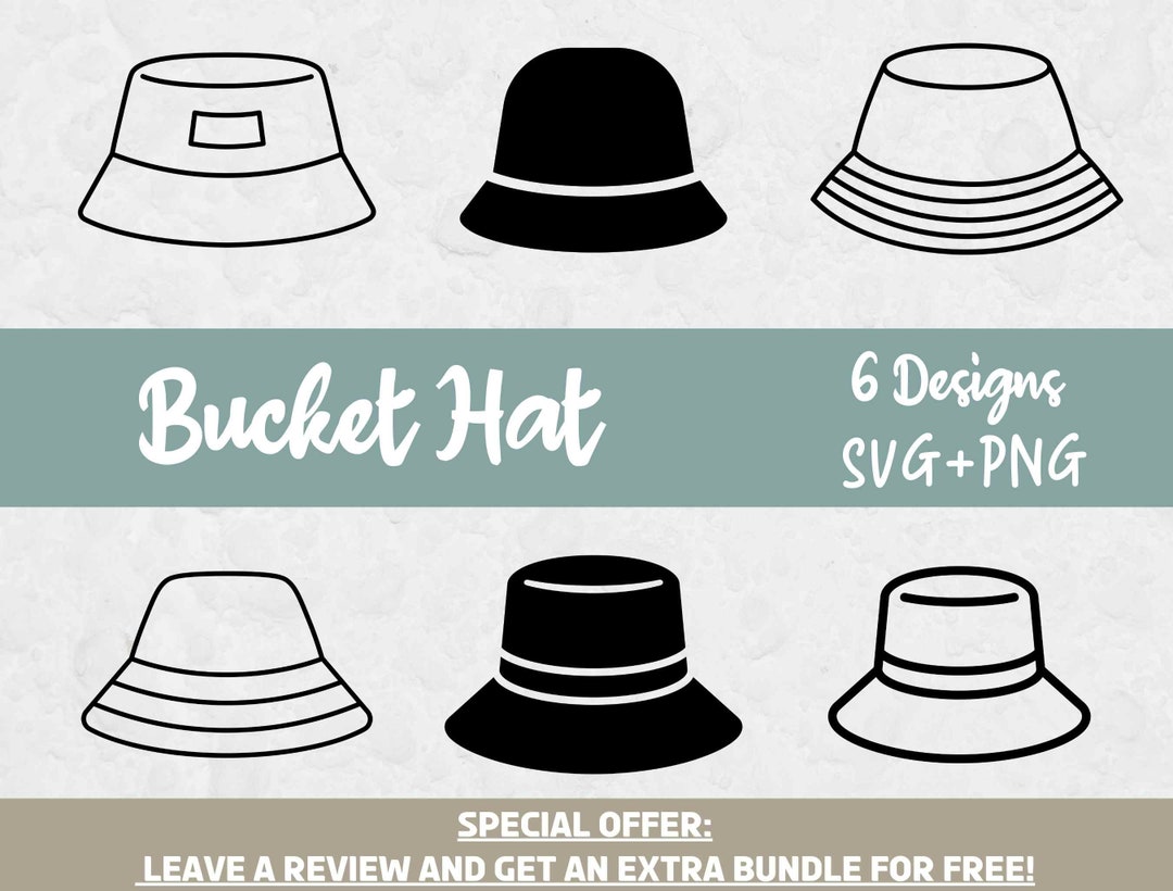 Bucket Hat SVG, Svg Files for Cricut, Hat SVG, Bucket Hat Png, Bucket ...