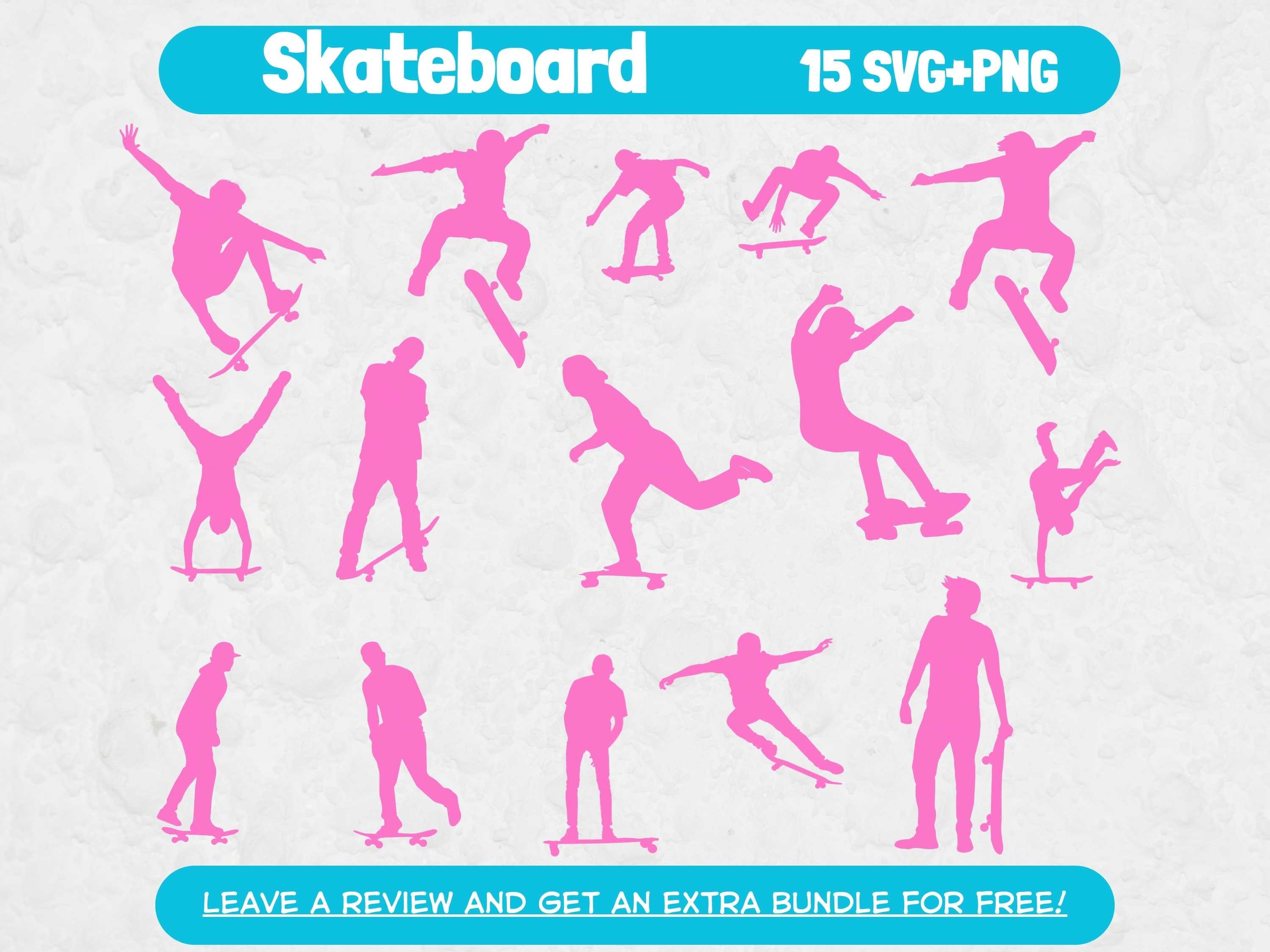 Skater Svg SVG Files for Cricut Skateboard Clipart - Etsy