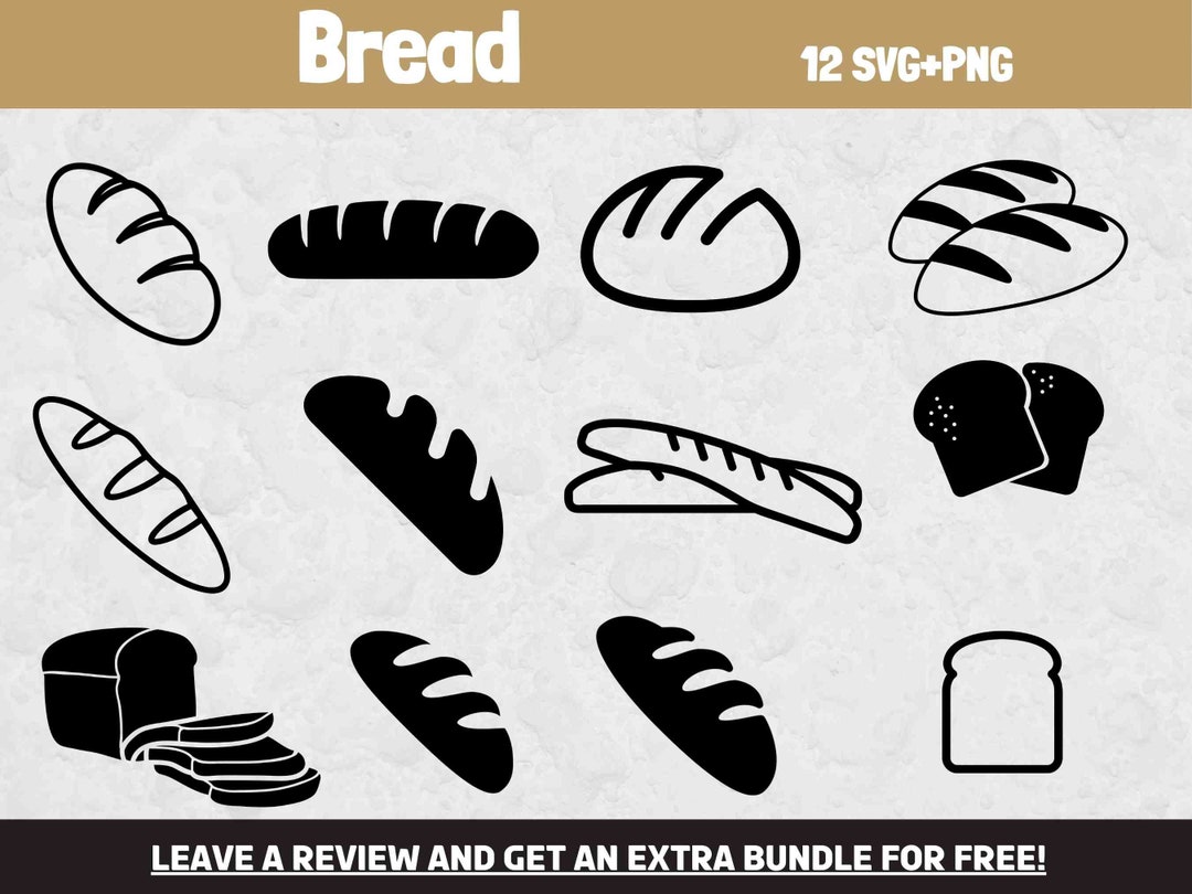 Bread SVG, SVG Files for Cricut, Bread Png, Baker Png, Baking Svg ...