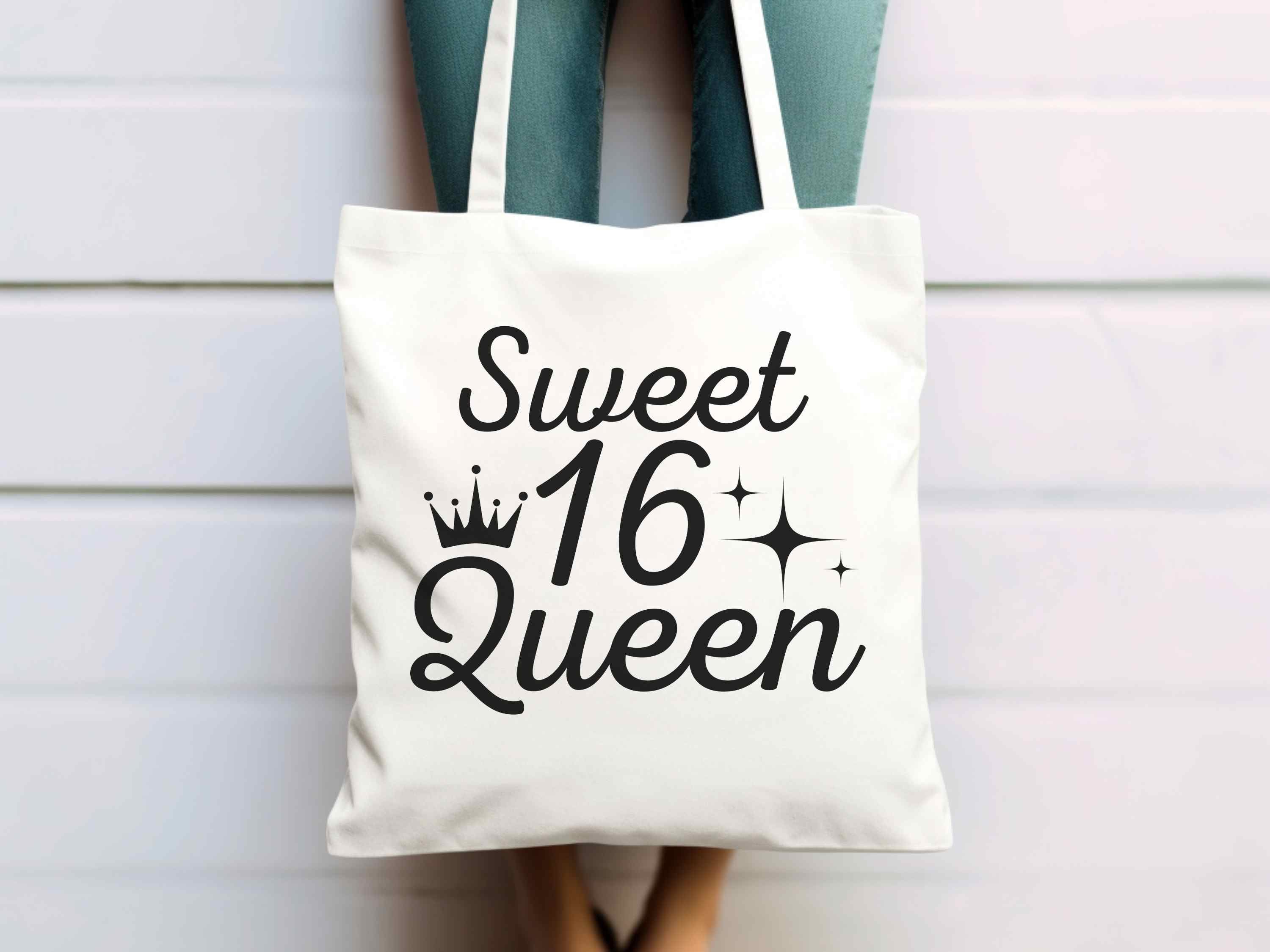 Sweet 16 Queen SVG, 16th Birthday Girl Design, Cake Topper, Cricut Cut ...