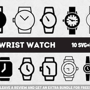Wrist Watch SVG, Svg Files for Cricut, Wrist Watch Clipart Image, Watch ...