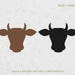 Cow Head Silhouette, Farm Clipart, Cow SVG, Cow PNG, Farm Animal PNG ...
