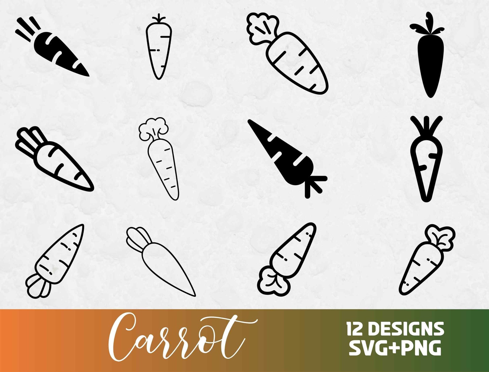 Carrot SVG SVG Files for Cricut Carrot Vectors Carrot Cut - Etsy