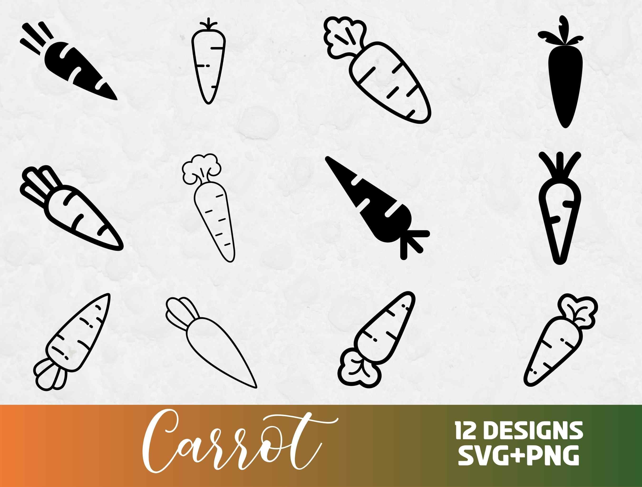 Carrot SVG SVG Files for Cricut Carrot Vectors Carrot Cut - Etsy