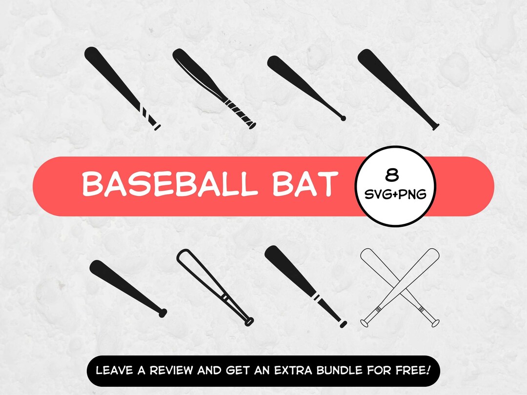 Baseball Bat SVG, SVG Files for Cricut, Baseball Bat Clipart Image ...