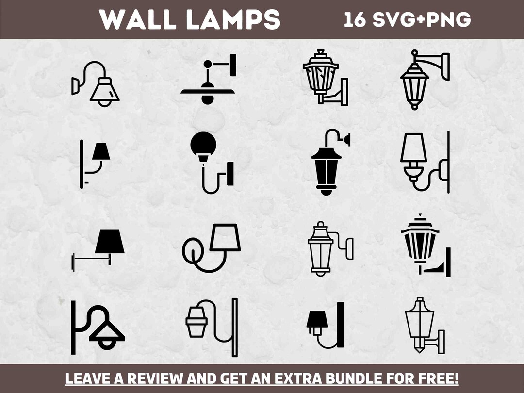 Wall Lamp SVG Bundle, Cut Files, Light Svg, Svg Files for Cricut, Home ...
