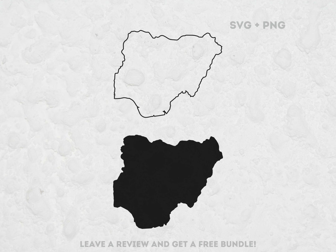 Nigeria Map SVG, Svg Files for Cricut, Nigeria Outline Svg, Map of ...