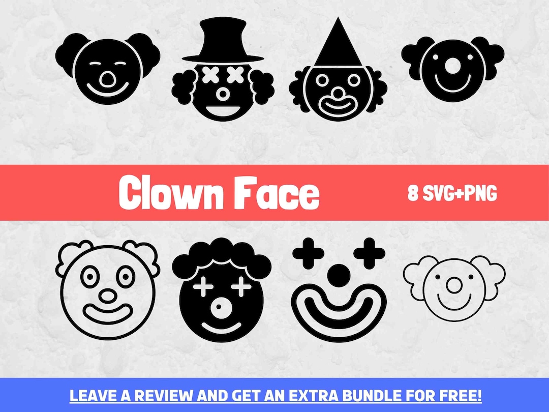 Cara de payaso Svg Png, Archivos SVG para Cricut, Payaso PNG, Circo Svg ...