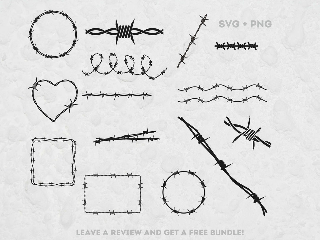 Barbed Wire SVG Bundle, Svg Files for Cricut, Frame Svg, Frames SVG ...