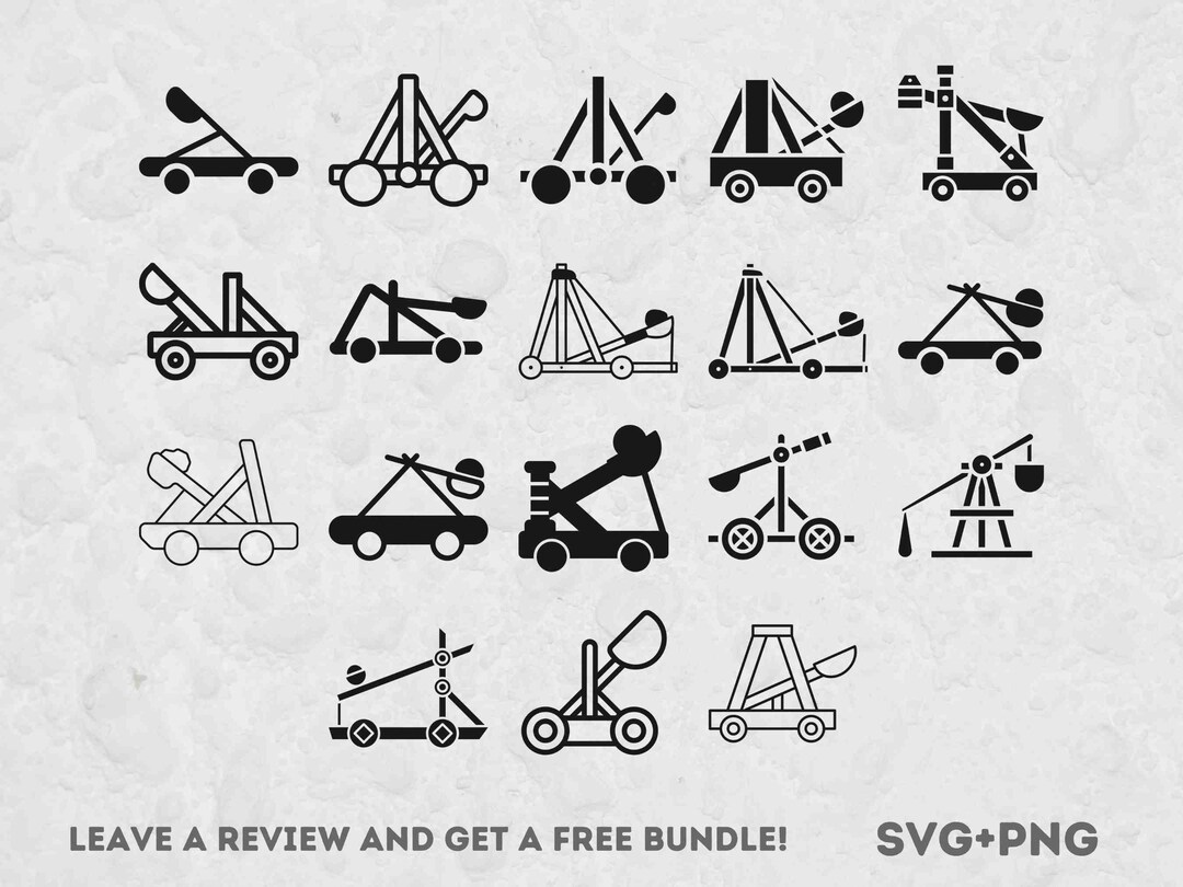 Catapult SVG Bundle, Svg Files for Cricut, Arms Svg, Siege Weapon ...