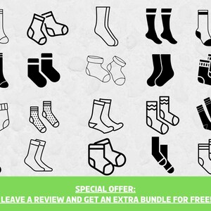 Socks SVG Bundle, Svg Files for Cricut, Sock Cut File, Paper Doll ...