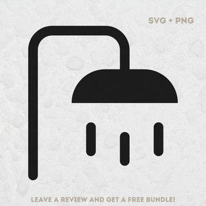 Shower Head SVG PNG, Svg Files for Cricut, Shower Svg, Shower Head Icon ...