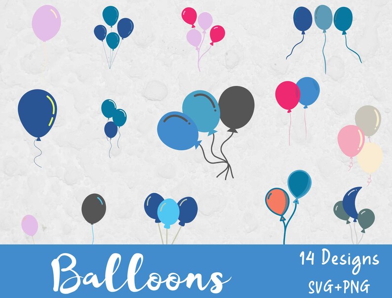 Colorful Balloons SVG Bundle Balloon Clipart Colorful SVG - Etsy