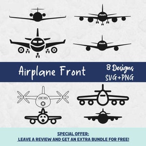 Airplane Svg, Airplane Front Svg, Airplane Clipart, SVG Files for ...