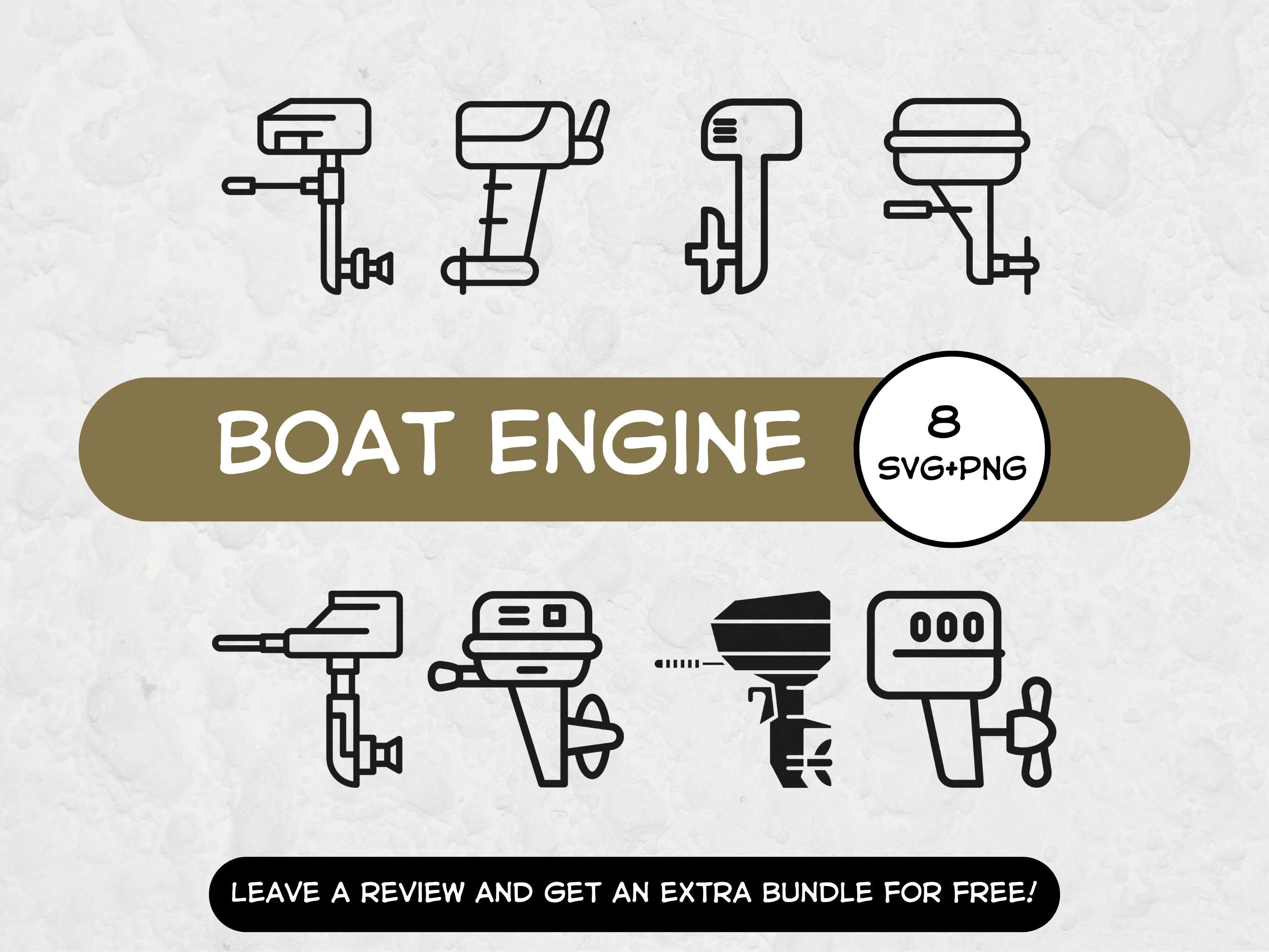 Boat Engine SVG Bundle, Svg Files for Cricut, Boat Clipart, Outboard ...