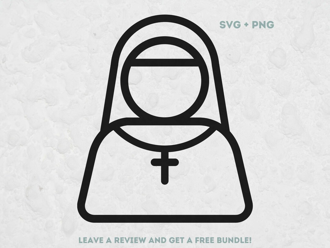 Nun SVG Cut File, Svg Files for Cricut, Nun Png, Catholic Clipart, SVG ...