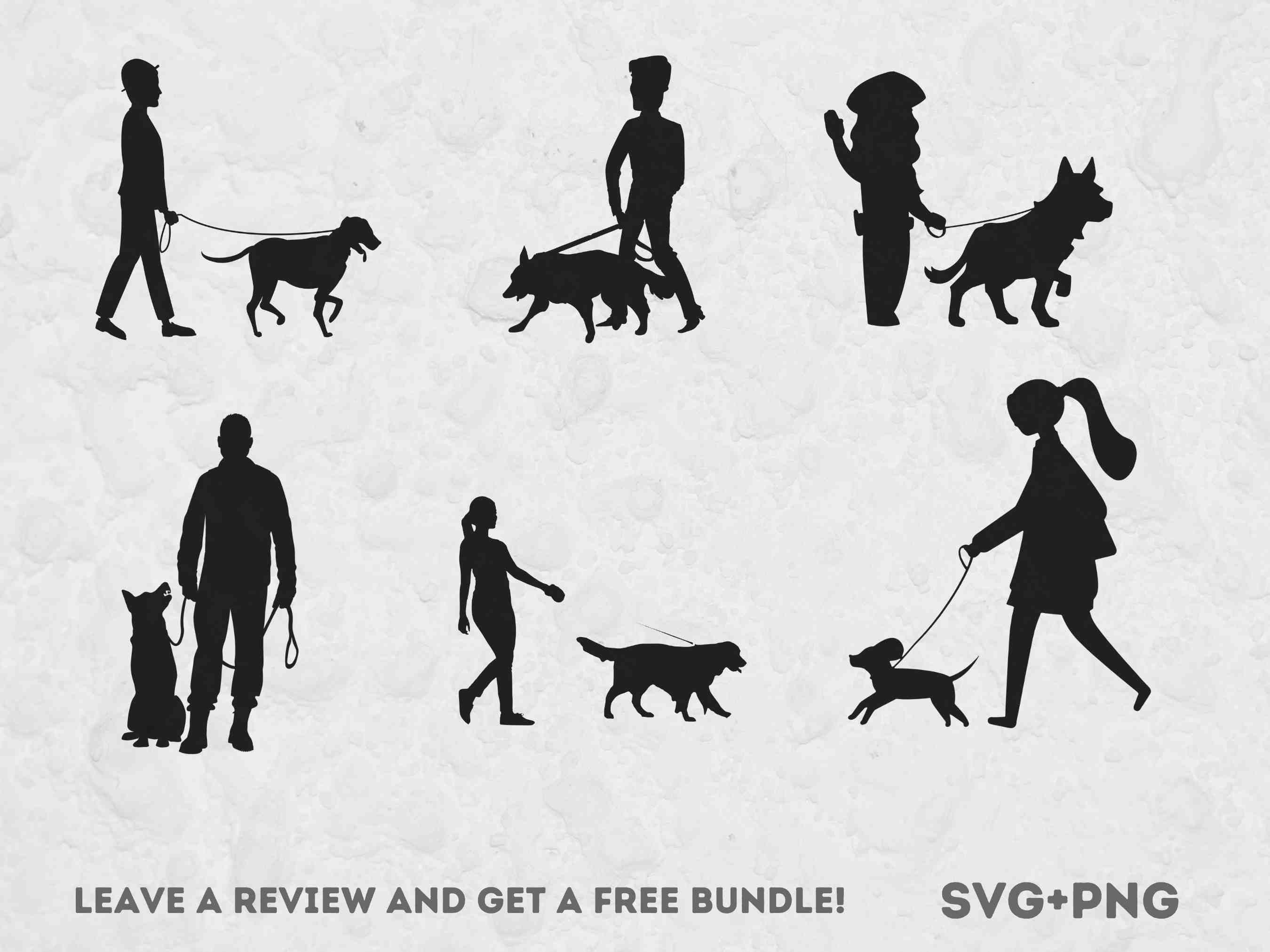 Dog Svg Svg Files for Cricut Walking the Dog Dog Clipart - Etsy