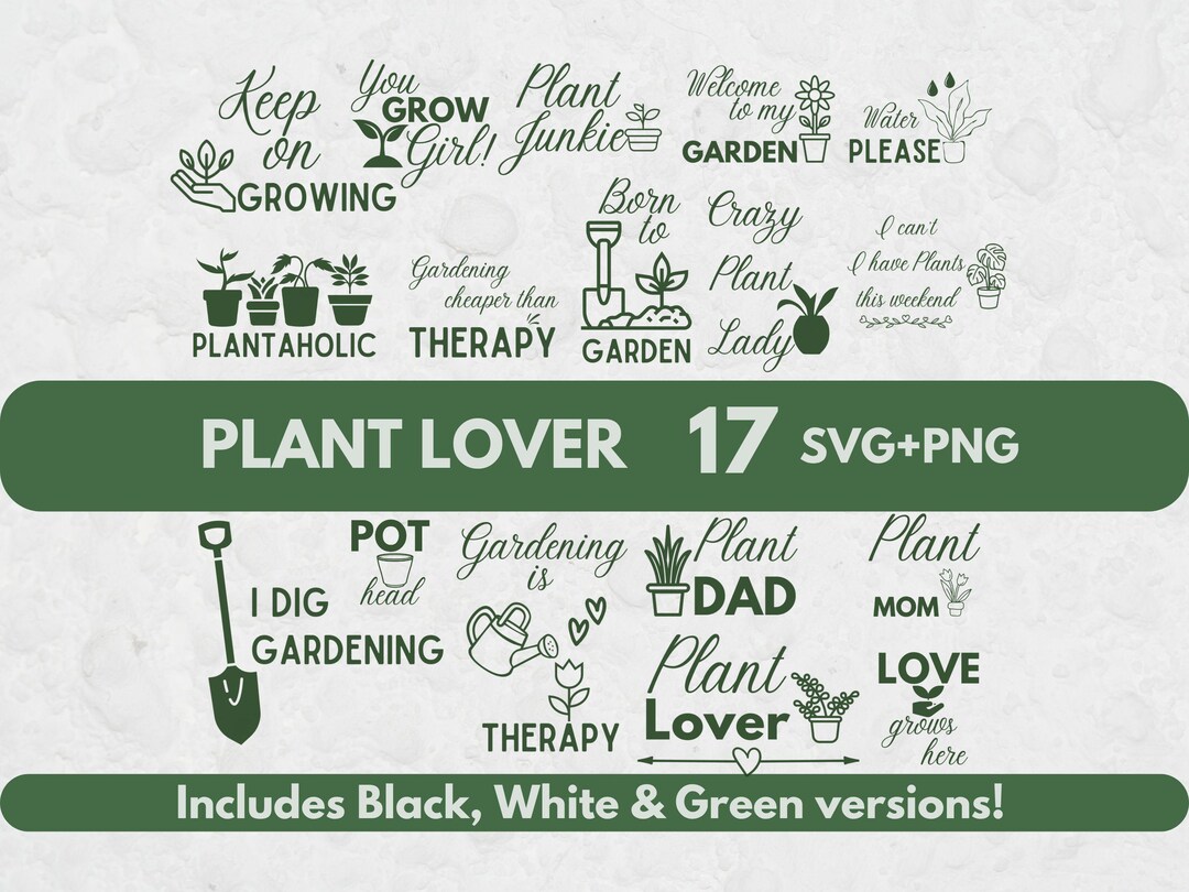 Plant Lover SVG Bundle, Garden Quotes SVG, Plant Mom SVG Bundle ...