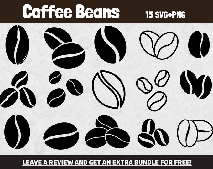 Coffee Beans SVG Bundle, SVG Files for Cricut, Barista SVG, Coffee ...