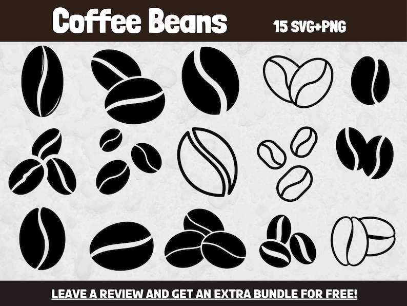 Coffee Beans SVG Bundle, Coffee Clipart, Barista SVG, Coffee Bean ...