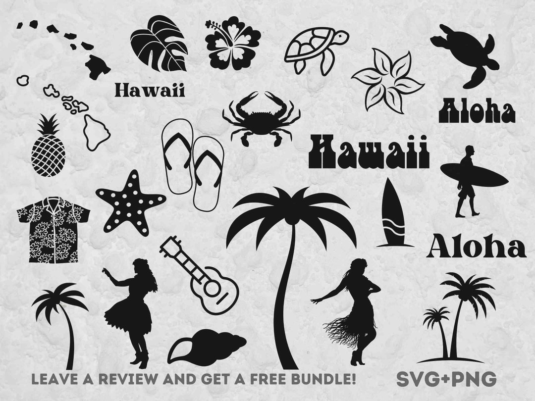 Hawaii Svg Bundle, SVG Files for Cricut, Tropical Svg, Summer SVG ...
