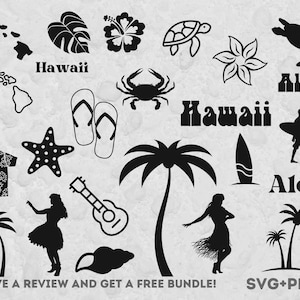 Hawaii Svg Bundle, SVG Files for Cricut, Tropical Svg, Summer SVG ...