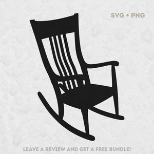 Rocking Chair Silhouette Svg, SVG Files for Cricut, Furniture Clipart ...